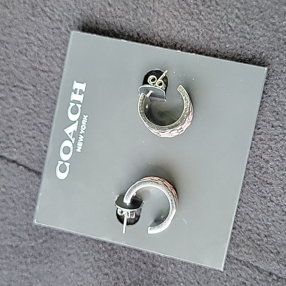 Coach | Jewelry | Coach Signature Huggies | Poshmark